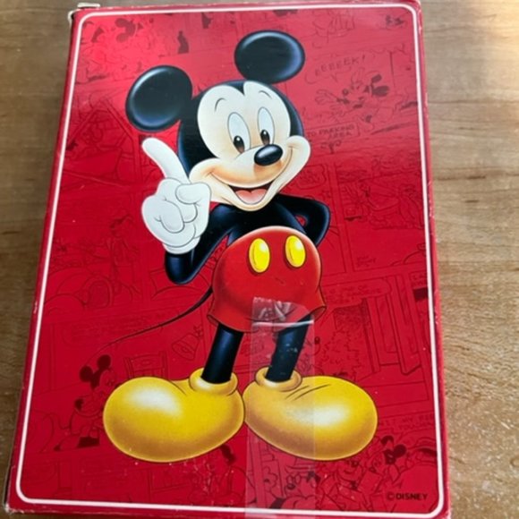 Disney | Games | Vintage Mickey Mouse Jumbo Playing Cards | Poshmark